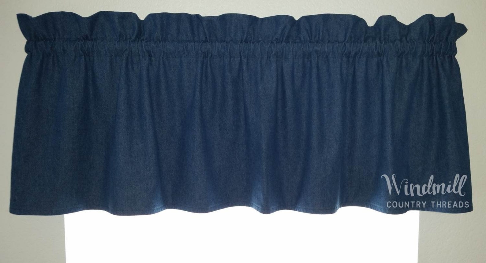 Denim Valance Western Home Decor County Farmhouse Window | Etsy
