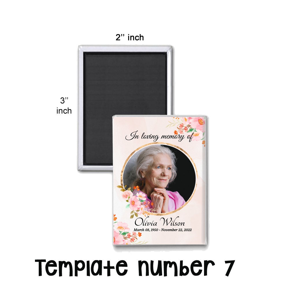 Memorial Woman Magnet, Obituary Magnets, Custom Memorial Magnets ...