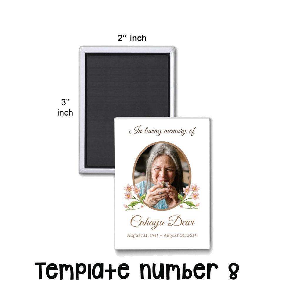 Memorial Woman Magnet, Obituary Magnets, Custom Memorial Magnets ...