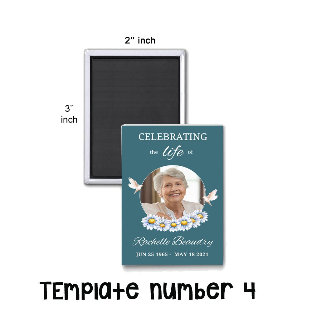 Memorial Woman Magnet, Obituary Magnets, Custom Memorial Magnets ...