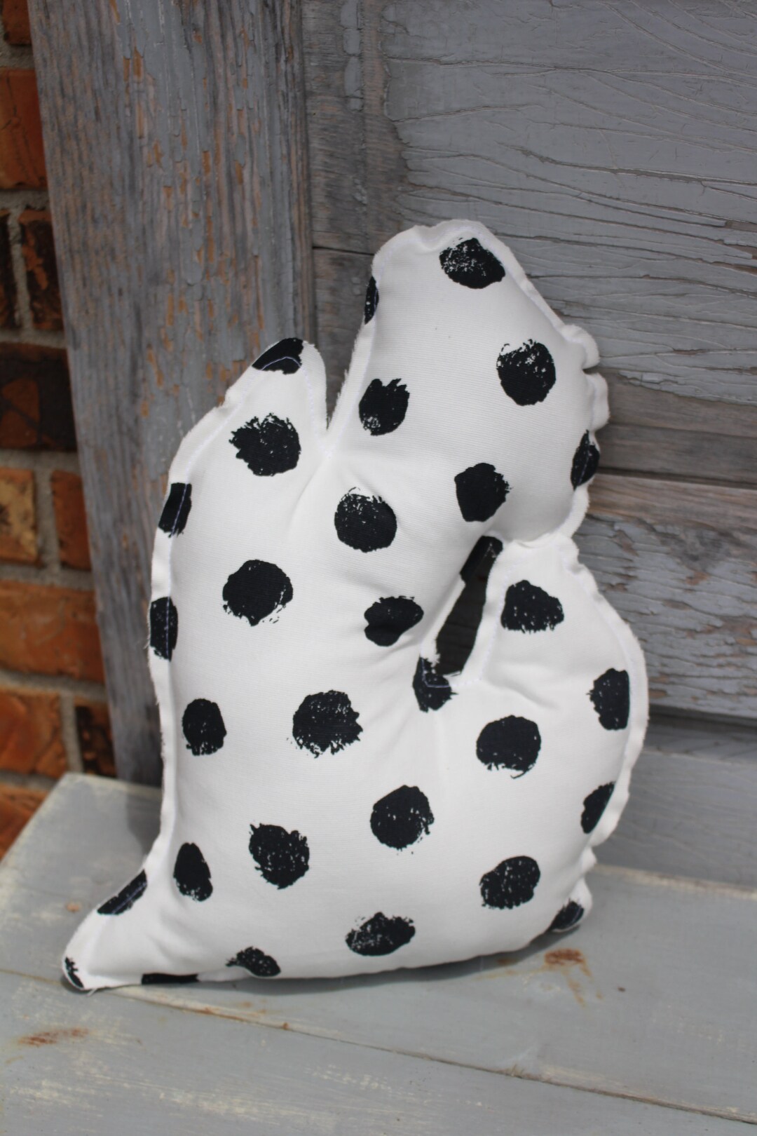 State of Michigan Mitten Shaped Pillow. White With Black Dots - Etsy
