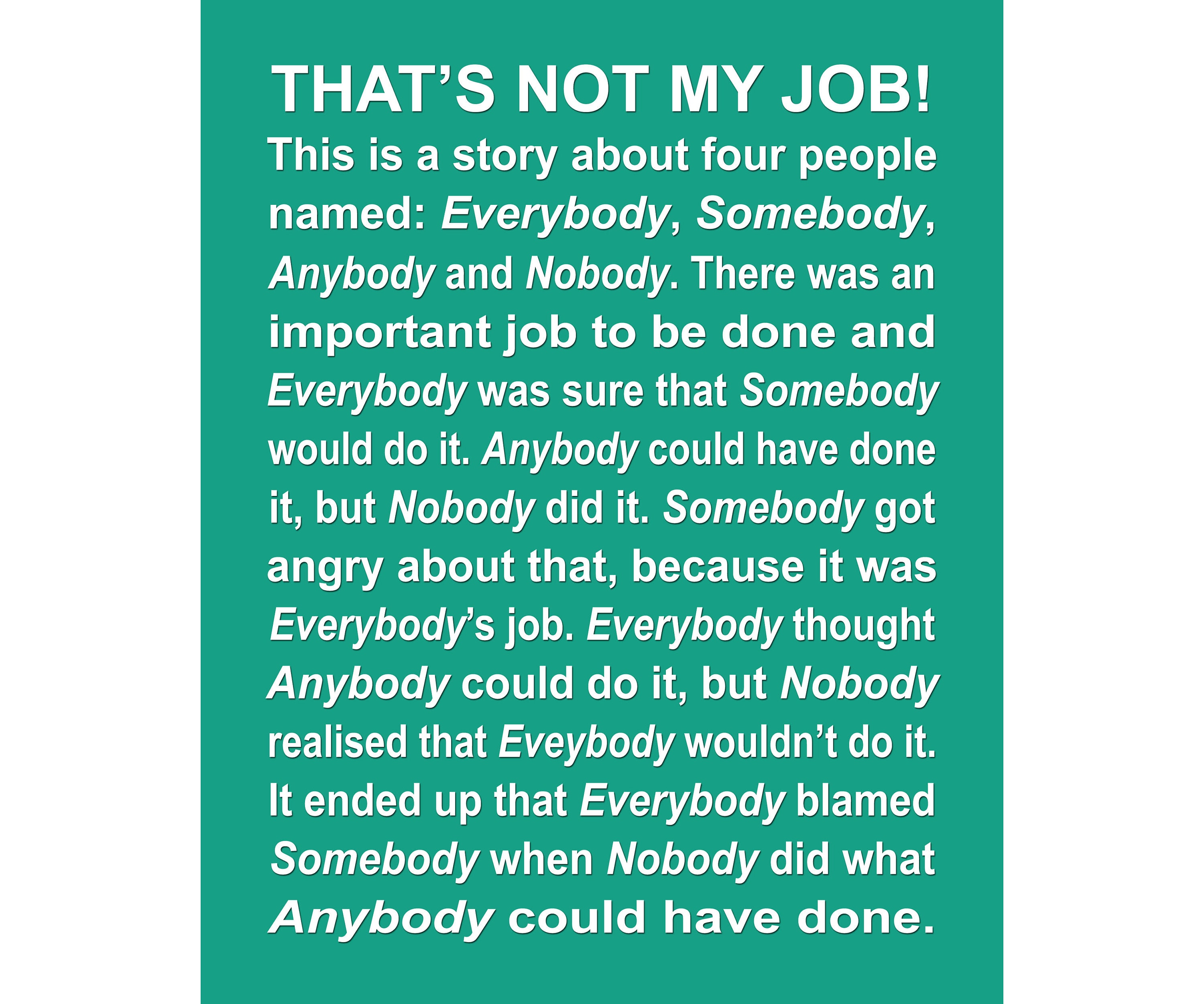 That's Not My Job | Etsy