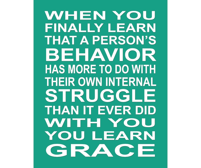 When You Finally Learn Grace | Etsy When You Finally Learn Grace | Etsy