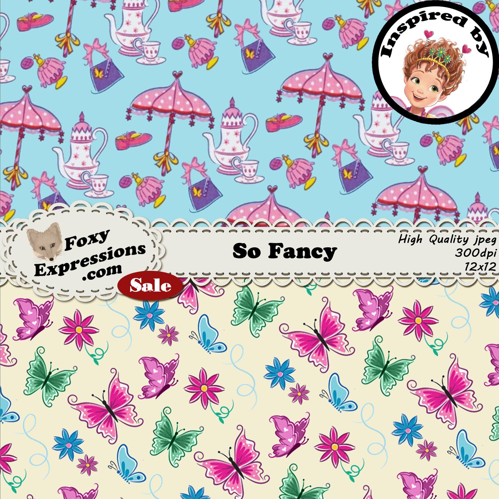 So Fancy Inspired by Fancy Nancy. Designs Included Flowers, Butterfly ...