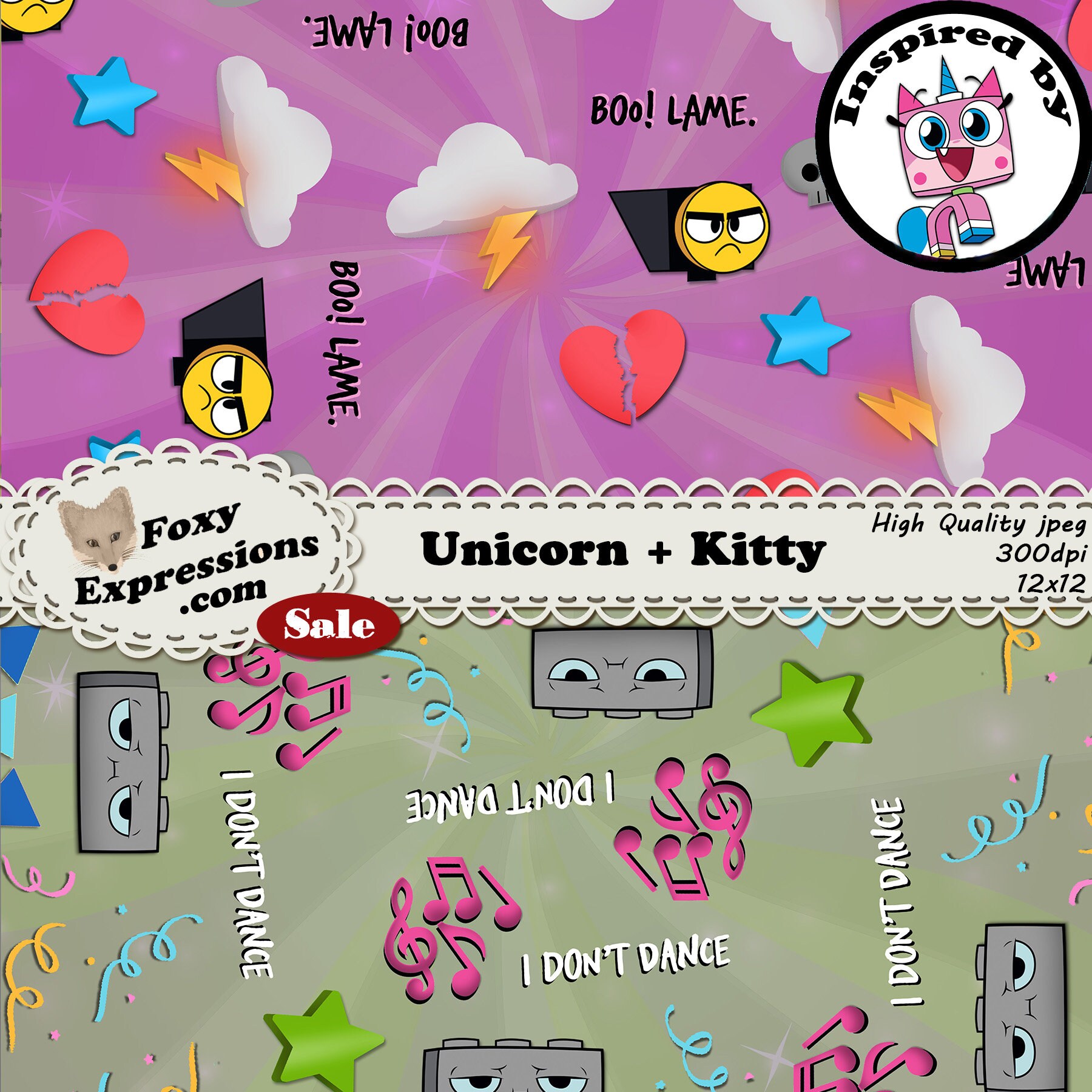 Unicorn Plus Kitty is Inspired by Unikitty. Designs Include Unikitty ...