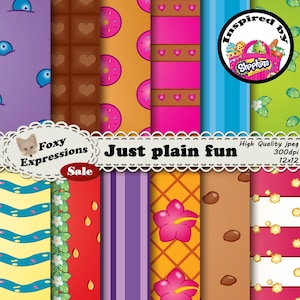Just for Fun Digital Paper Pack is Inspired by Shopkins. It Features ...