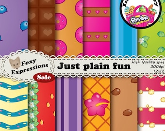 Just for Fun Digital Paper is Inspired by Shopkins. It | Etsy