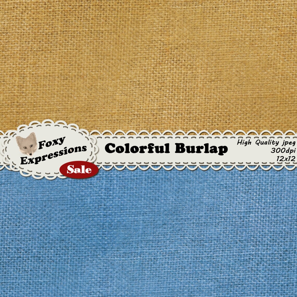Colorful Burlap Digital Paper Pack Comes Seamless in Beautiful Shades ...