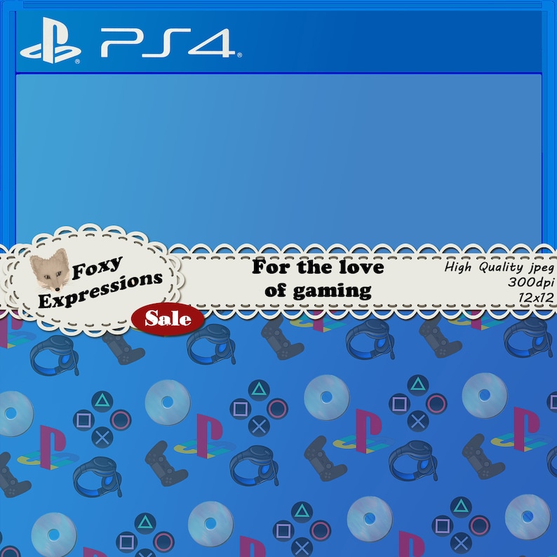 For the Love of Gaming Digital Paper Comes in Ps4 Designs - Etsy