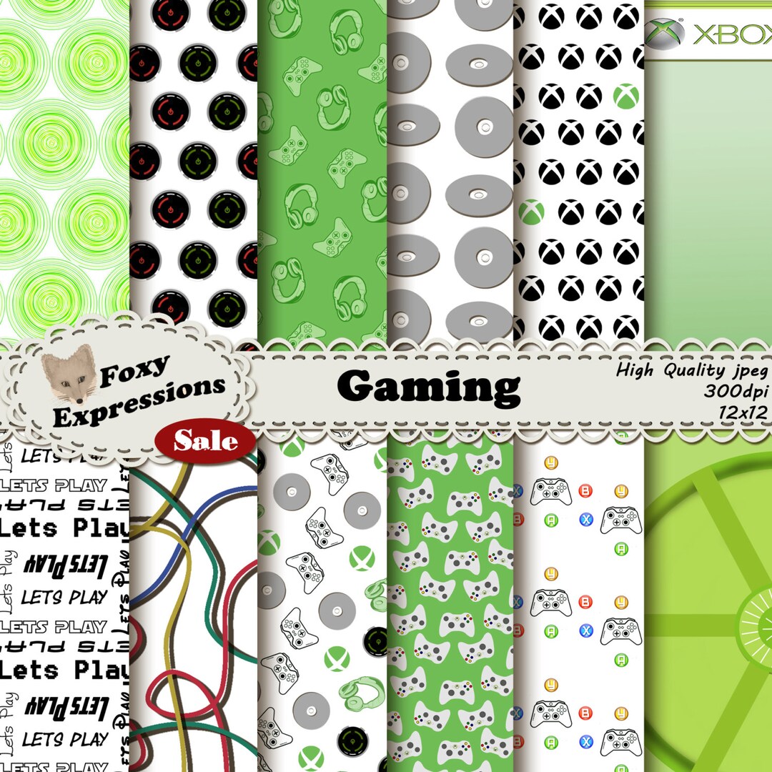 Gaming Digital Paper Comes in Xbox Designs Including Controllers, Cd ...