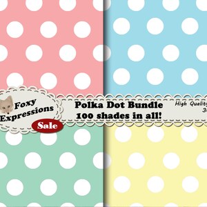 Polka Dot Bundle Comes With 100 Papers in Many Shades of Red, Orange ...