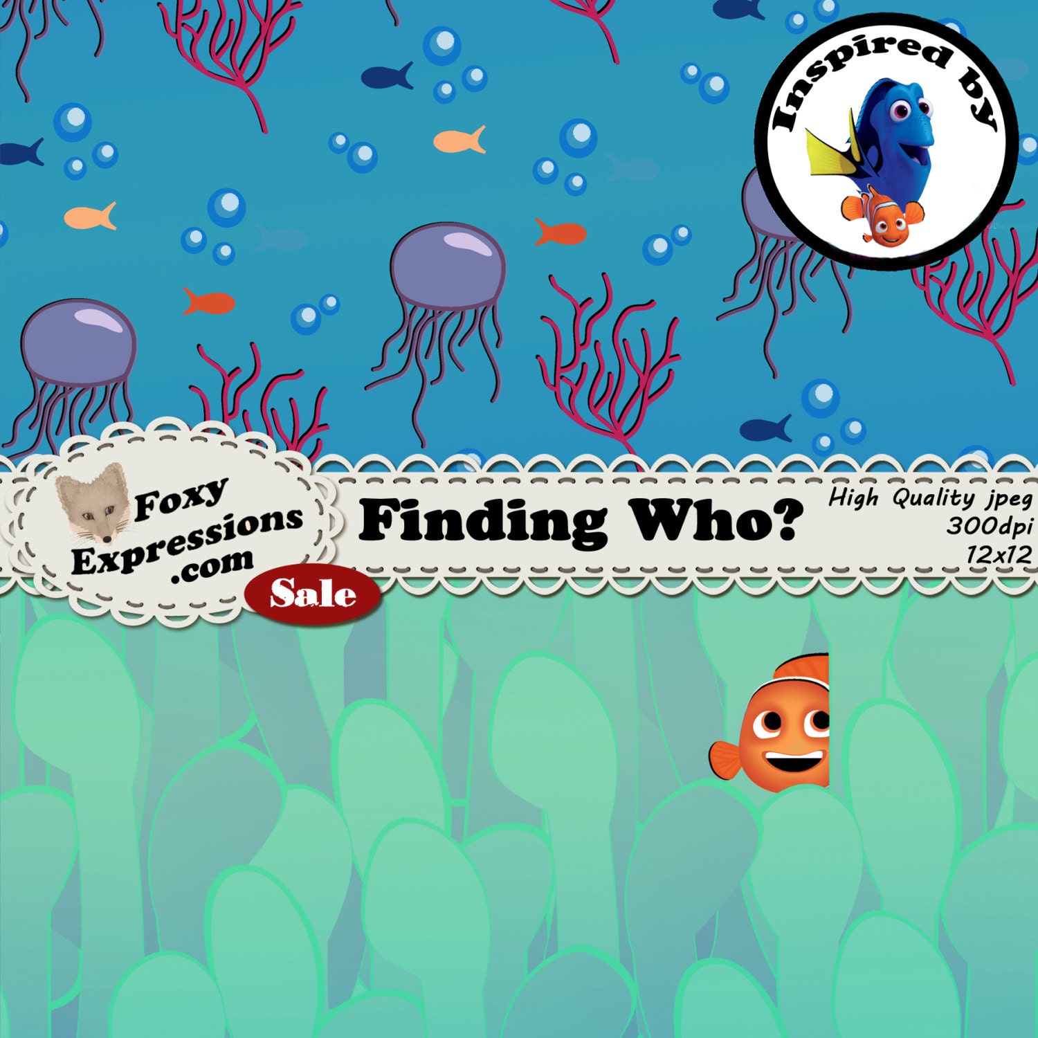 Finding Who is Inspired by Finding Nemo and Dory. Designs Include Jelly ...