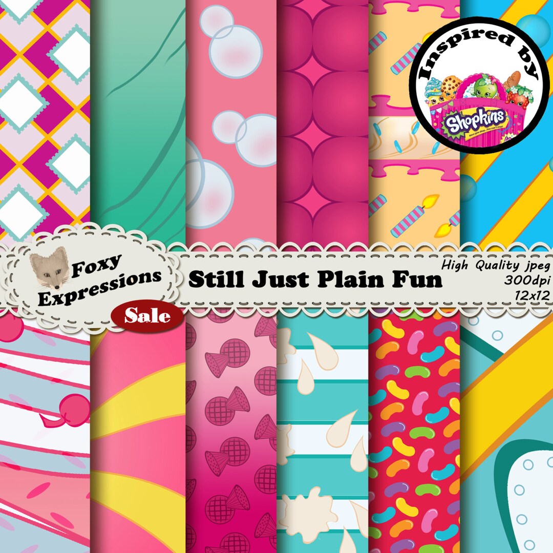 Just for Fun Digital Paper is Inspired by Shopkins. It Features Gran ...