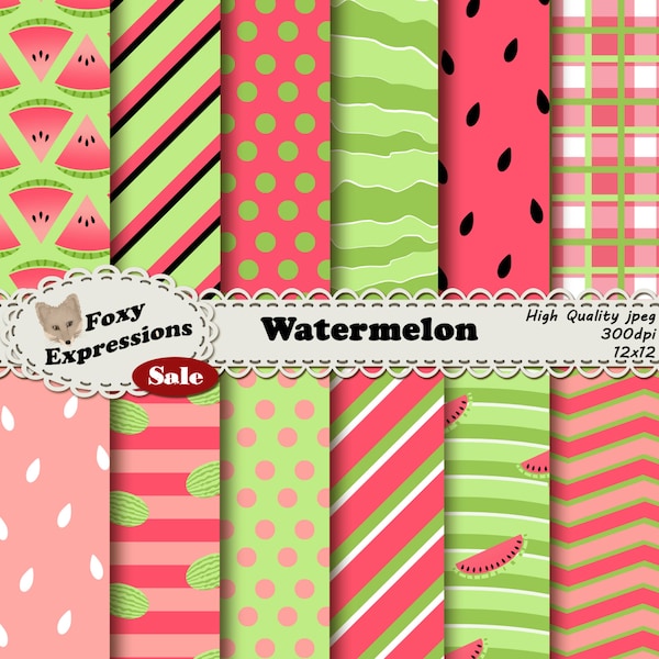 Watermelon Paper - Etsy