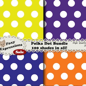 Polka Dot Bundle Comes With 100 Papers in Many Shades of Red, Orange ...