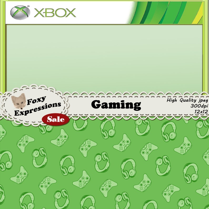 Gaming Digital Paper Comes in Xbox Designs Including - Etsy