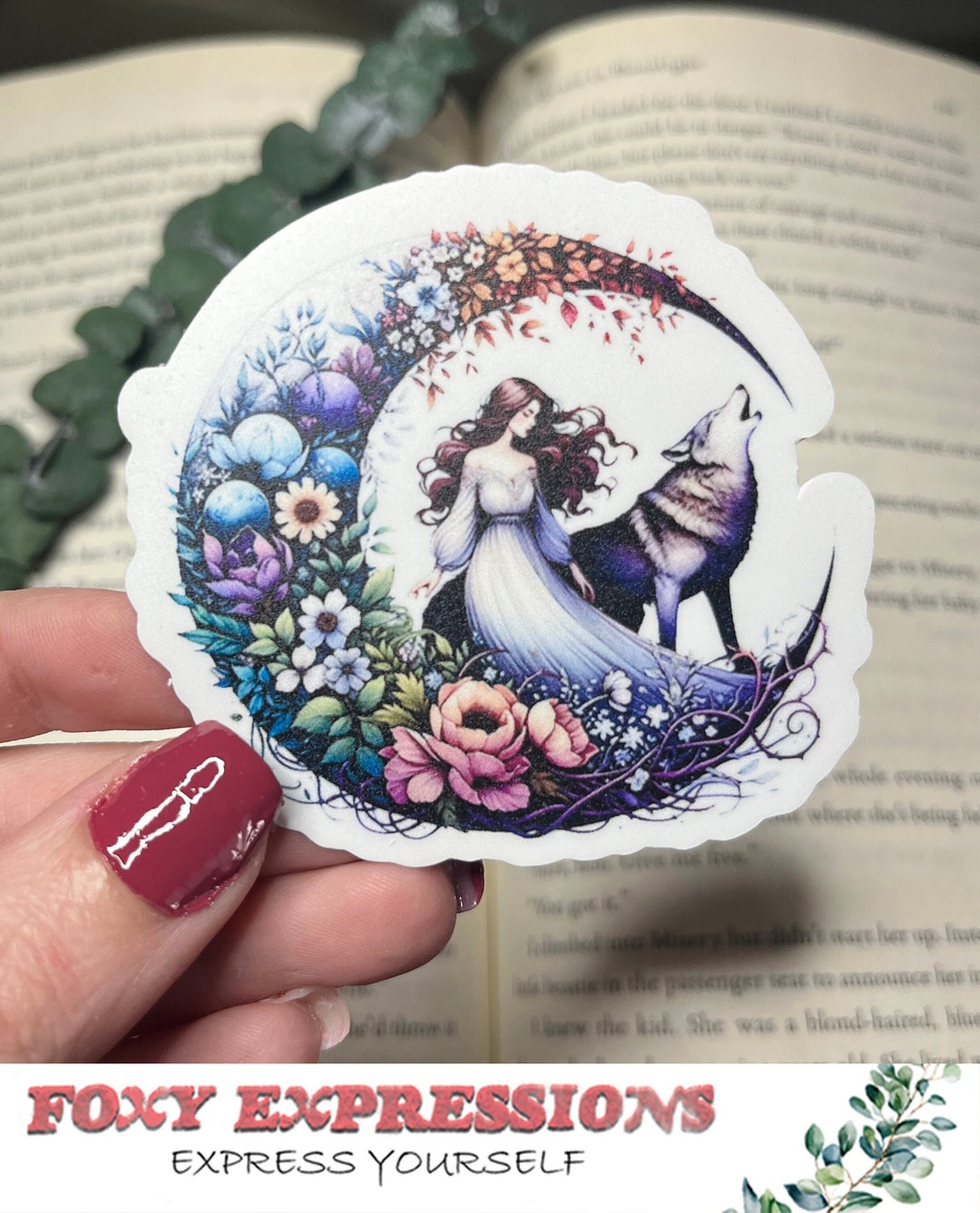 Romantasy Sticker Inspired by Beasts of the Brier Books. Shows Rosie ...