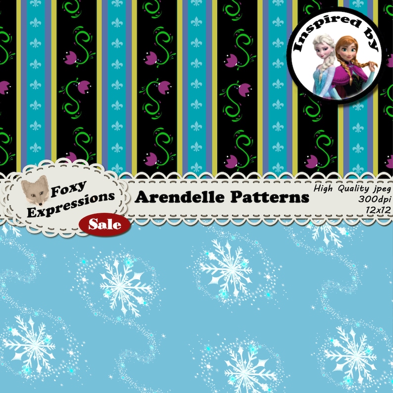 Arendelle Patterns Inspired by Frozen Comes With Anna and Elsa Dress ...