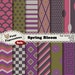 Spring Bloom Digital Paper Pack Comes in Stripes, Polka Dots, Checkers ...