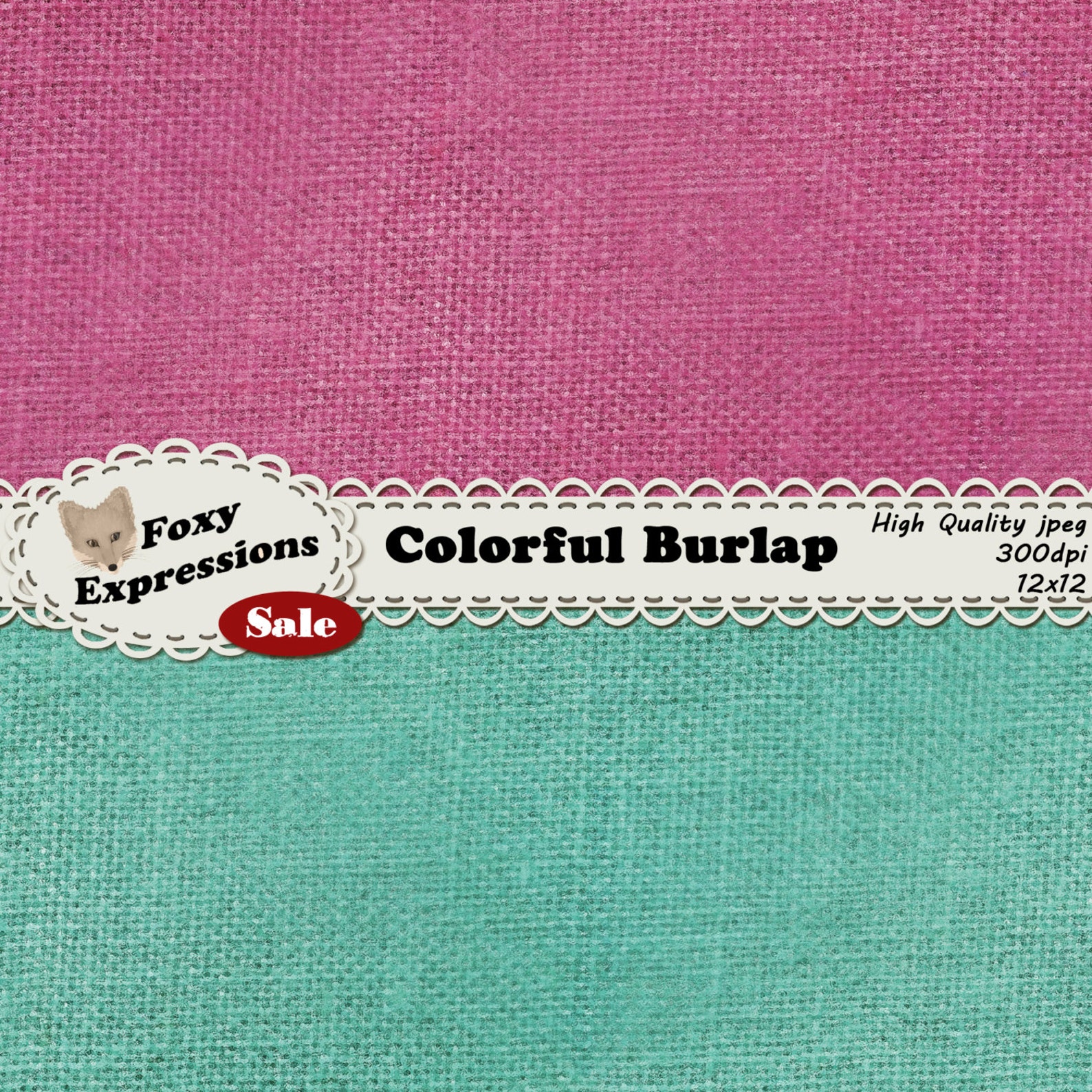Colorful Burlap Digital Paper Pack Comes Seamless in Beautiful Shades ...