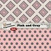 Pink and Gray Digital Paper Pack Comes in Chevron, Checkers, Damask ...