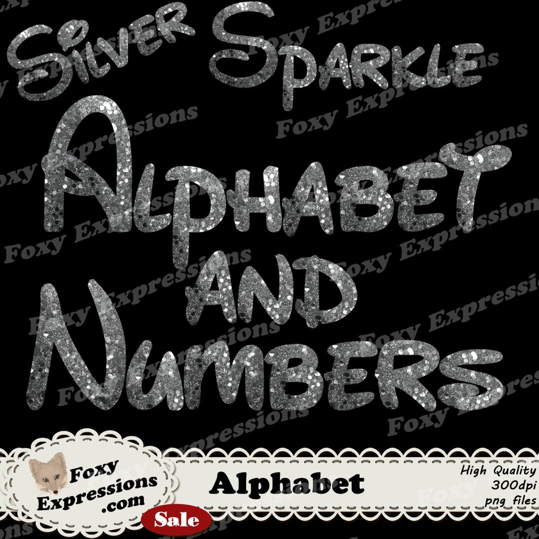 Sparkle Alphabet Letters and Numbers Pack Comes in Silver to Put a ...
