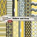 Yellow and Gray Digital Paper Comes in Several Shades of | Etsy