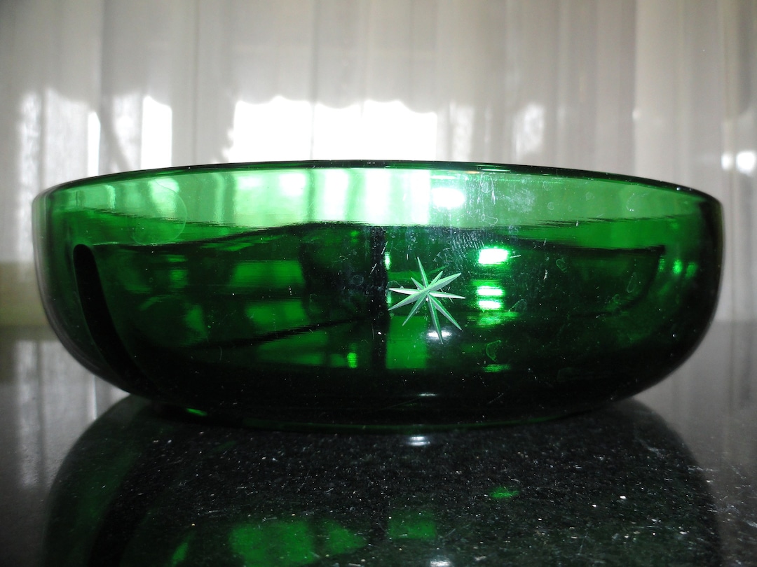 Art Deco 1940's Paden City Green Glo Star Burst Triple Divided Dish - Etsy