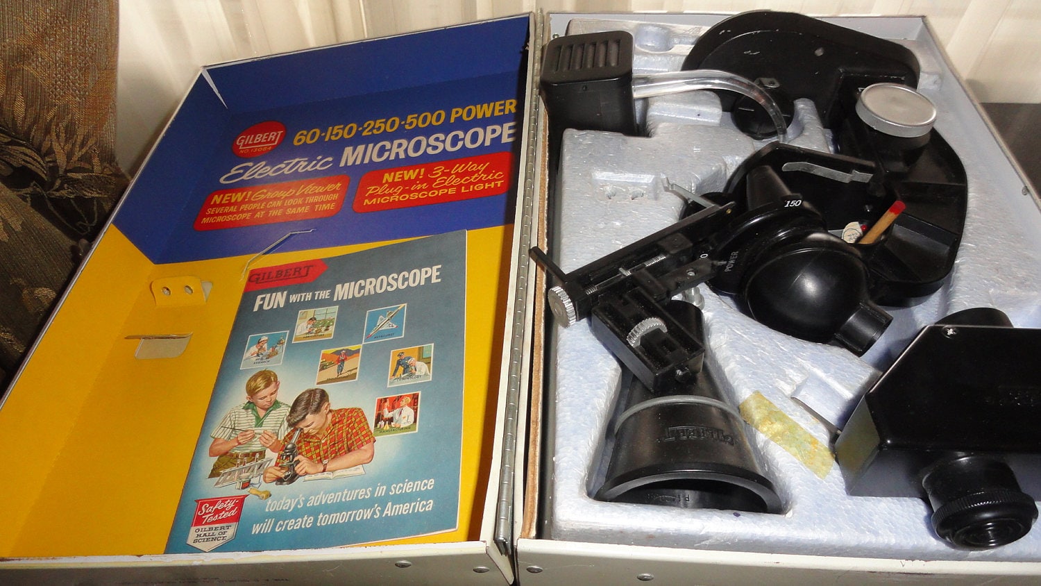 Mid Century 1960's Gilbert Microscope and Lab Set With Instruction ...