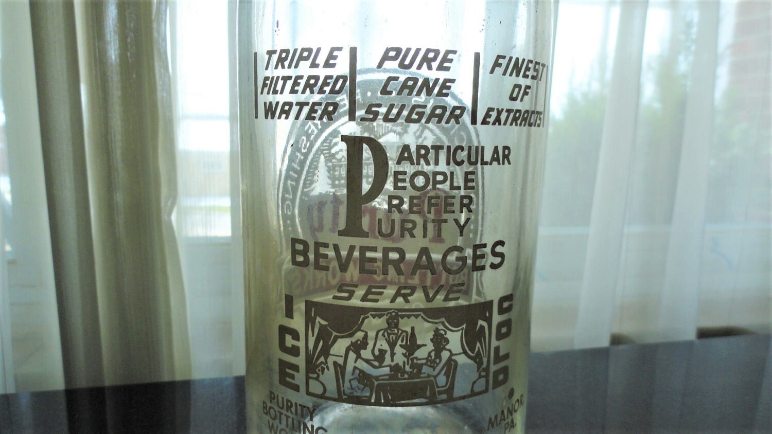 Vintage Retro PBW Purity Bottling Works One Quart 32 Fluid Ounces Clear ...