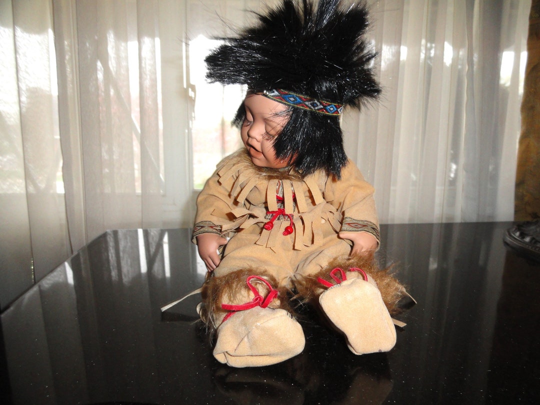 Vintage 1990's Goldenvale Collection Sleeping Helga Porcelain Native ...