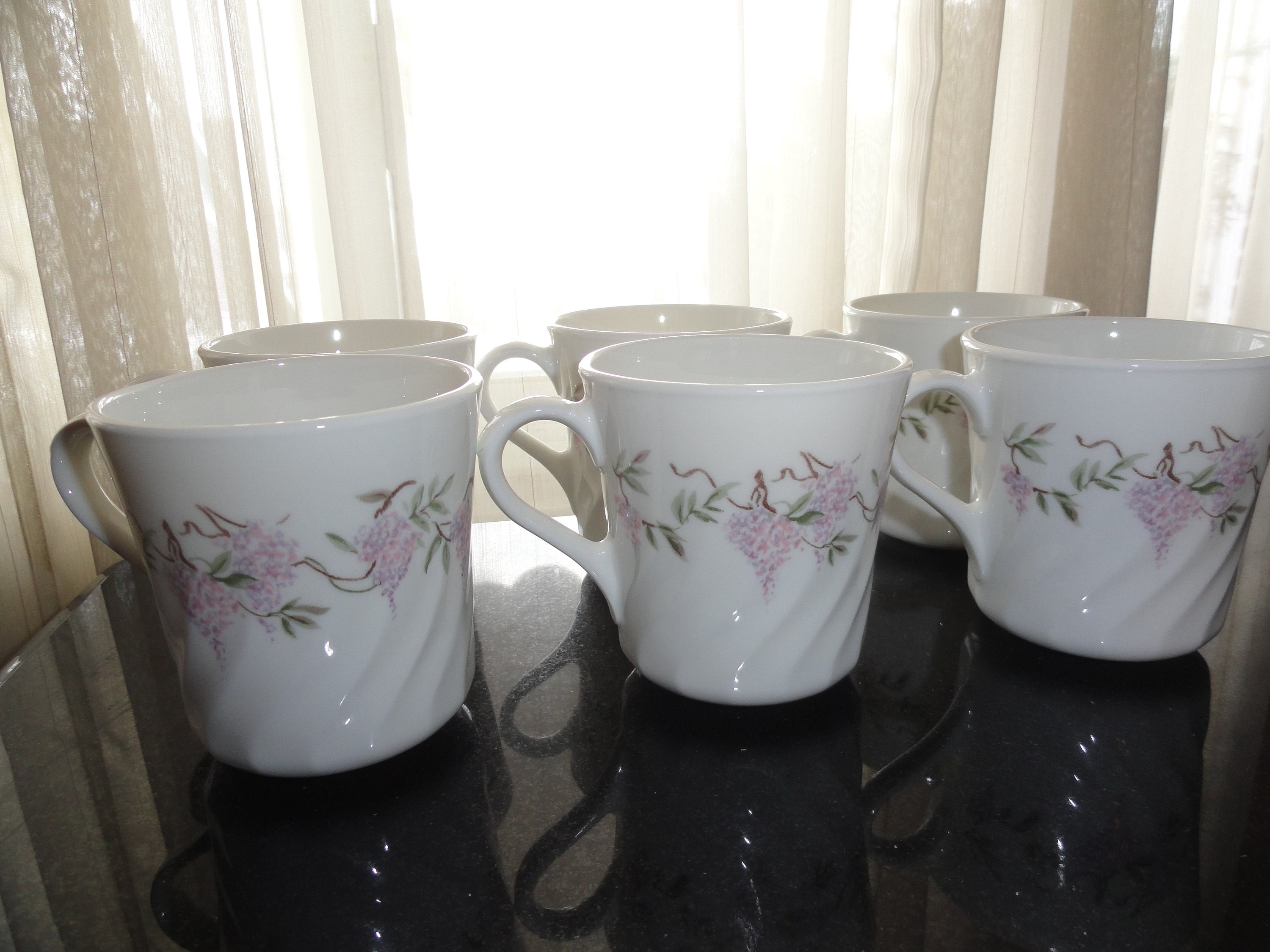 Vintage 1970's Rare Corelle by Corning USA Wisteria White Swirl Lilac ...