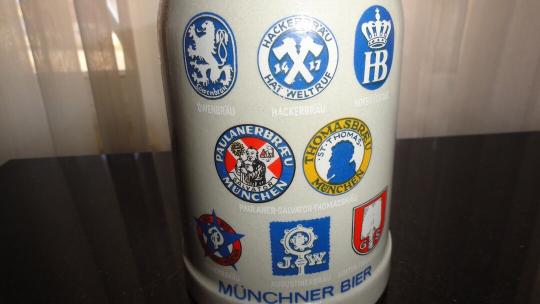 Vintage Munchner Bier 0.25 Liter GERZ Pottery Authentic German Beer Mug ...
