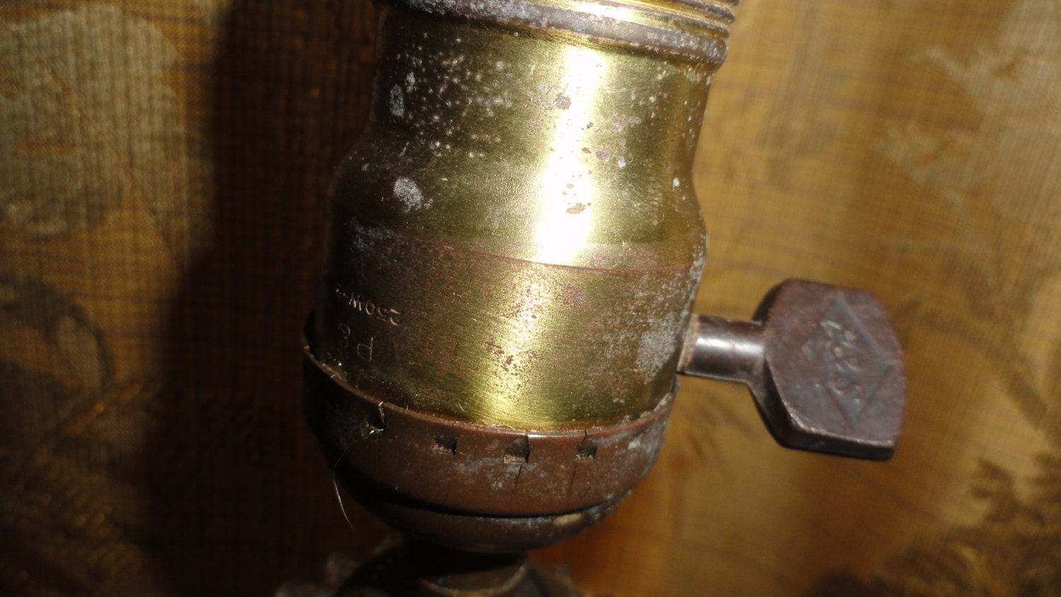 Antique 1910 P & S Paddle Switch Socket Clear Glass Hobnail Electrical ...