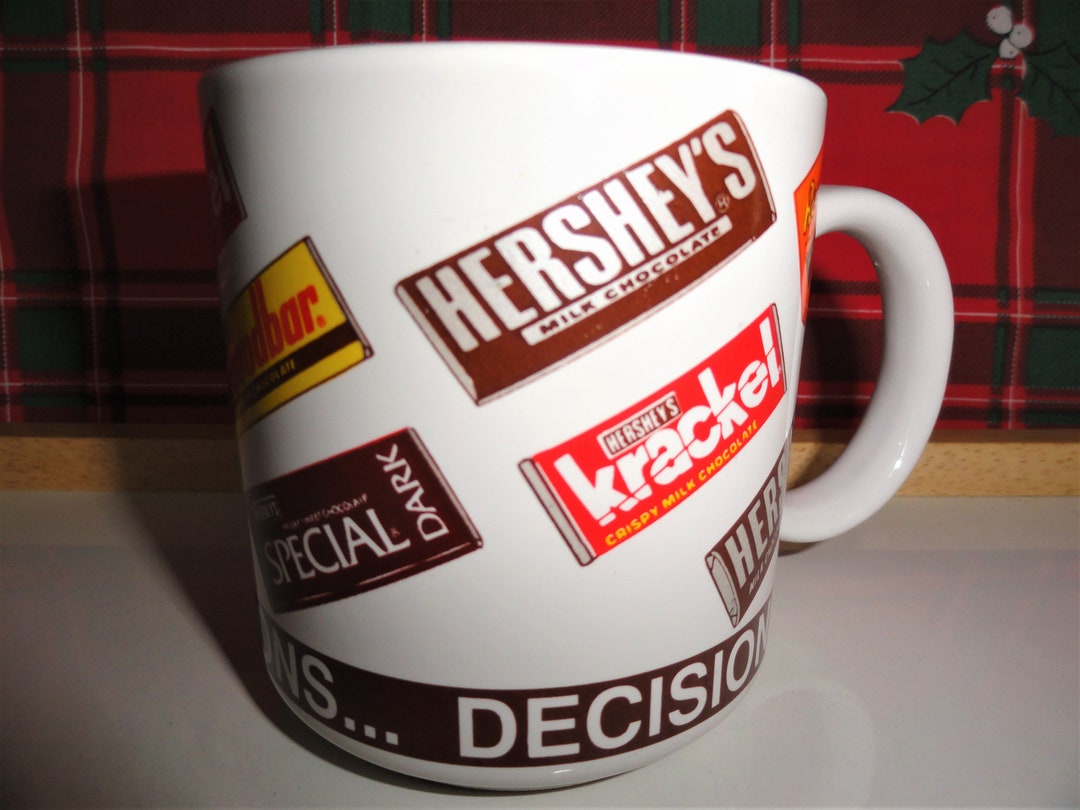 Vintage Hershey's Chocolate DECISIONS DECISIONS Candy Bar Coffee Mug - Etsy