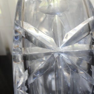 Mid Century Poland Lead Crystal Pinwheel Star of David Liquor Decanter ...