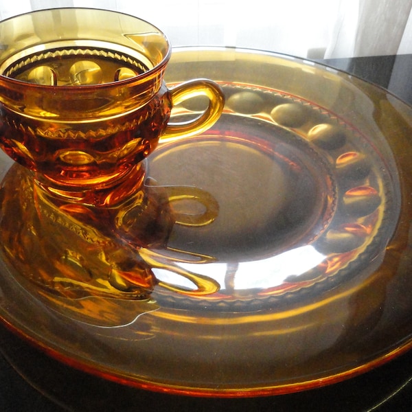 Amber Glass Plates - Etsy