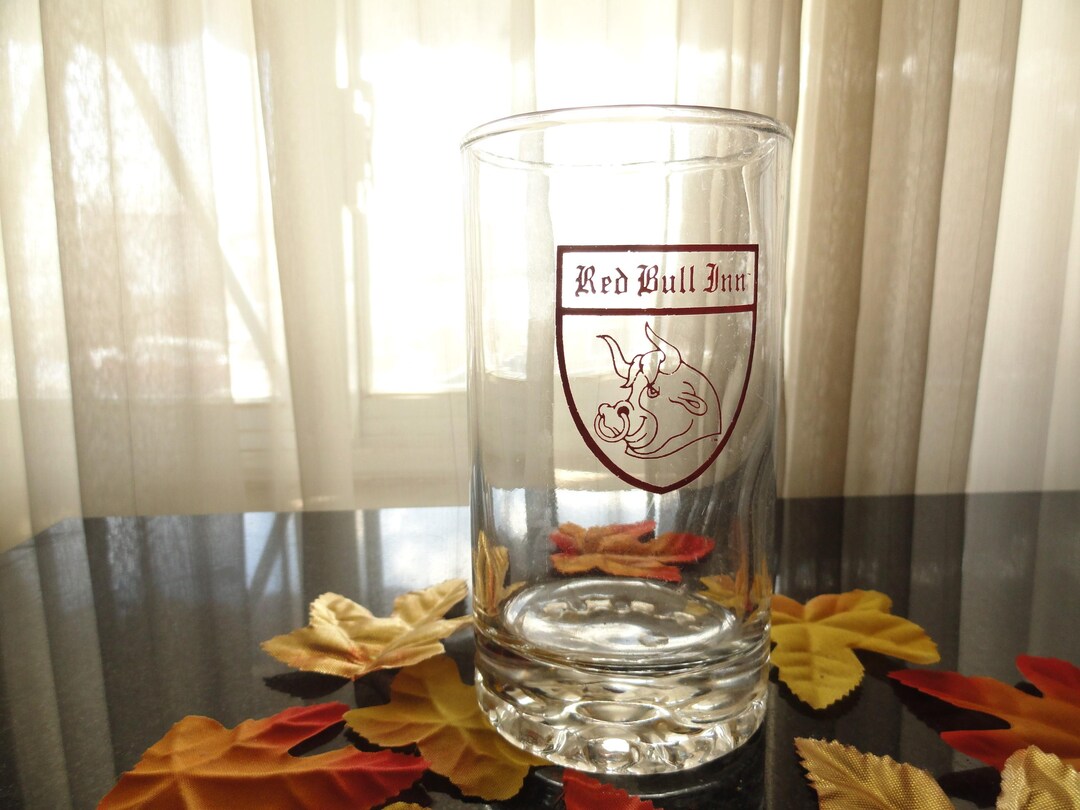 Retro 1970's Red Bull Inn Logo Drinking Glass - Etsy