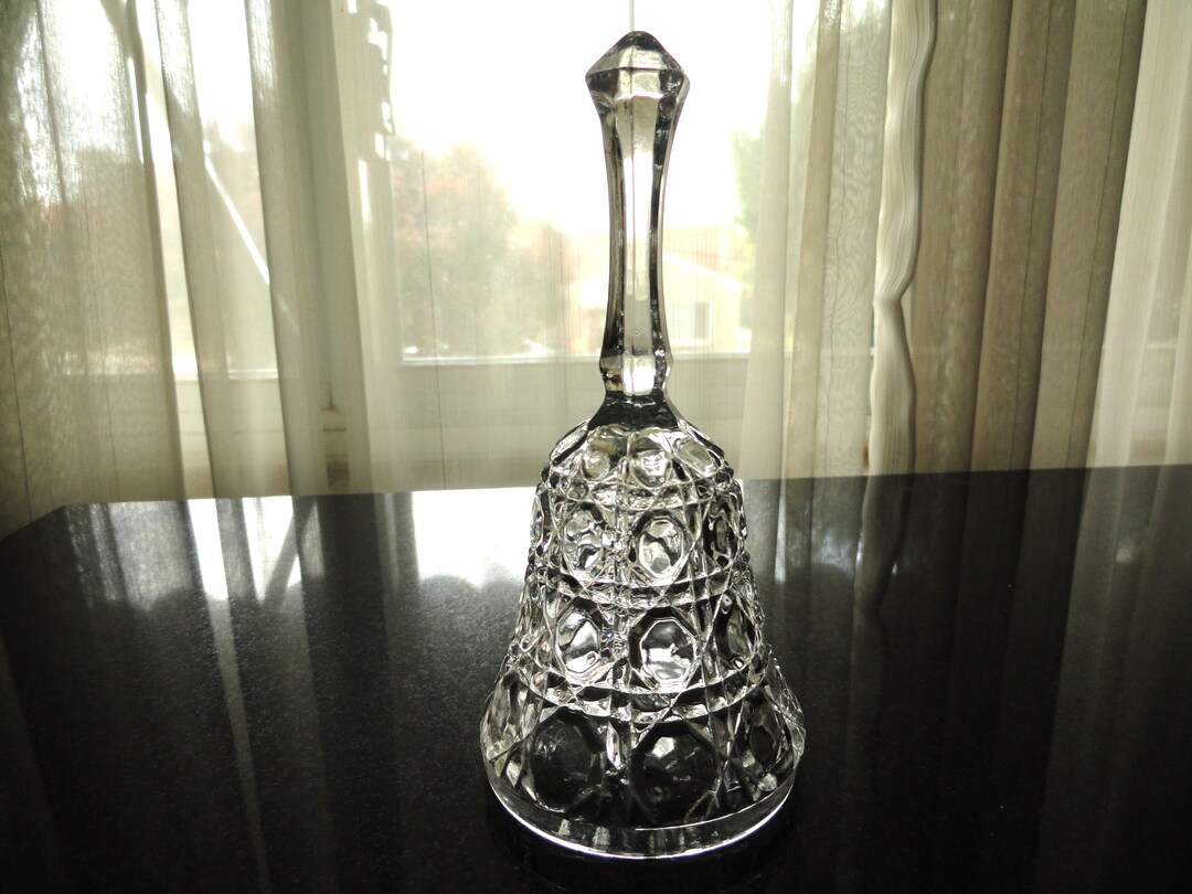 Vintage Embossed Octagon 5" Lead Crystal Bell - Etsy