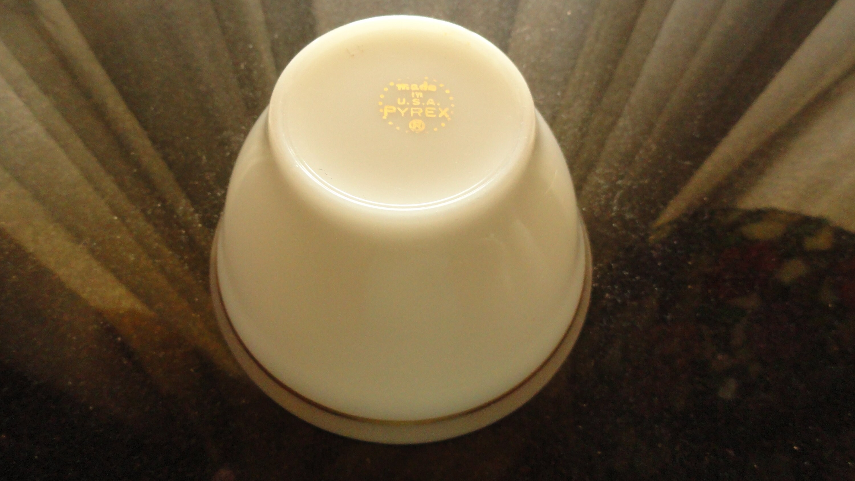 Art Deco Pyrex Corning Regency Made in U.S.A. Gray and Gold Banded ...