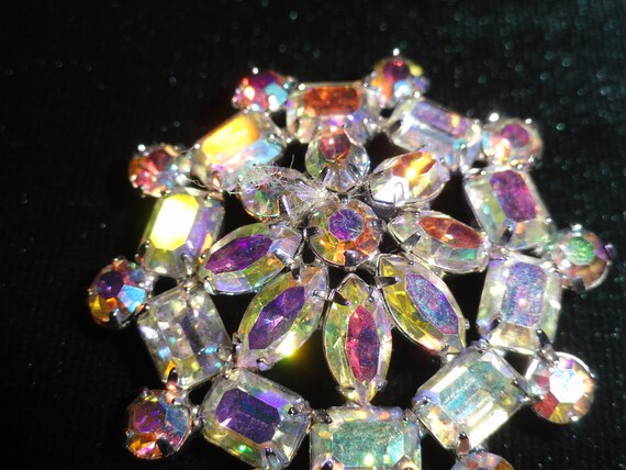 Mid Century Aurora Borealis Crystal Ferris Wheel Silv… - Gem