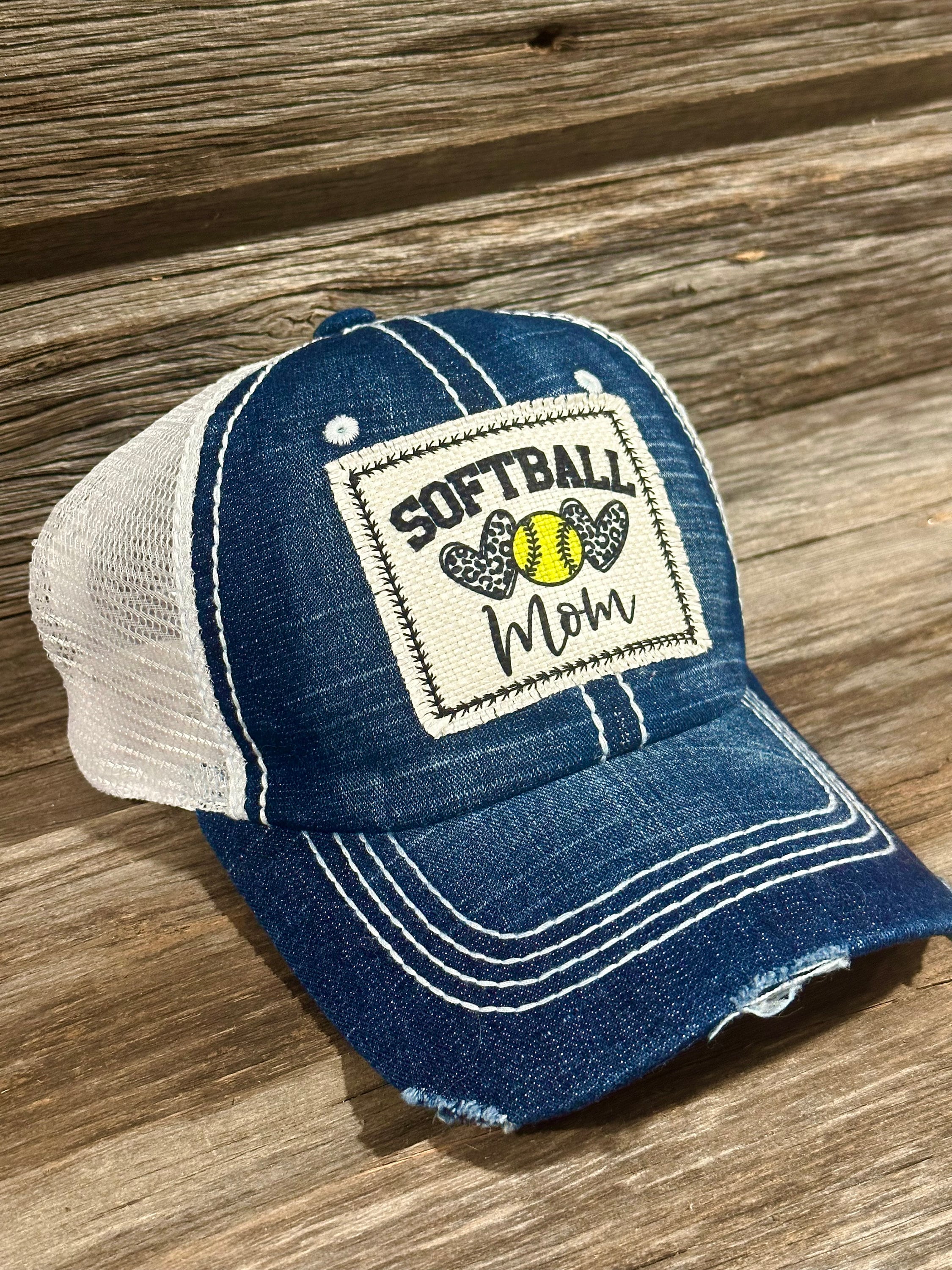 Softball Mom Womens Denim Hat - Etsy