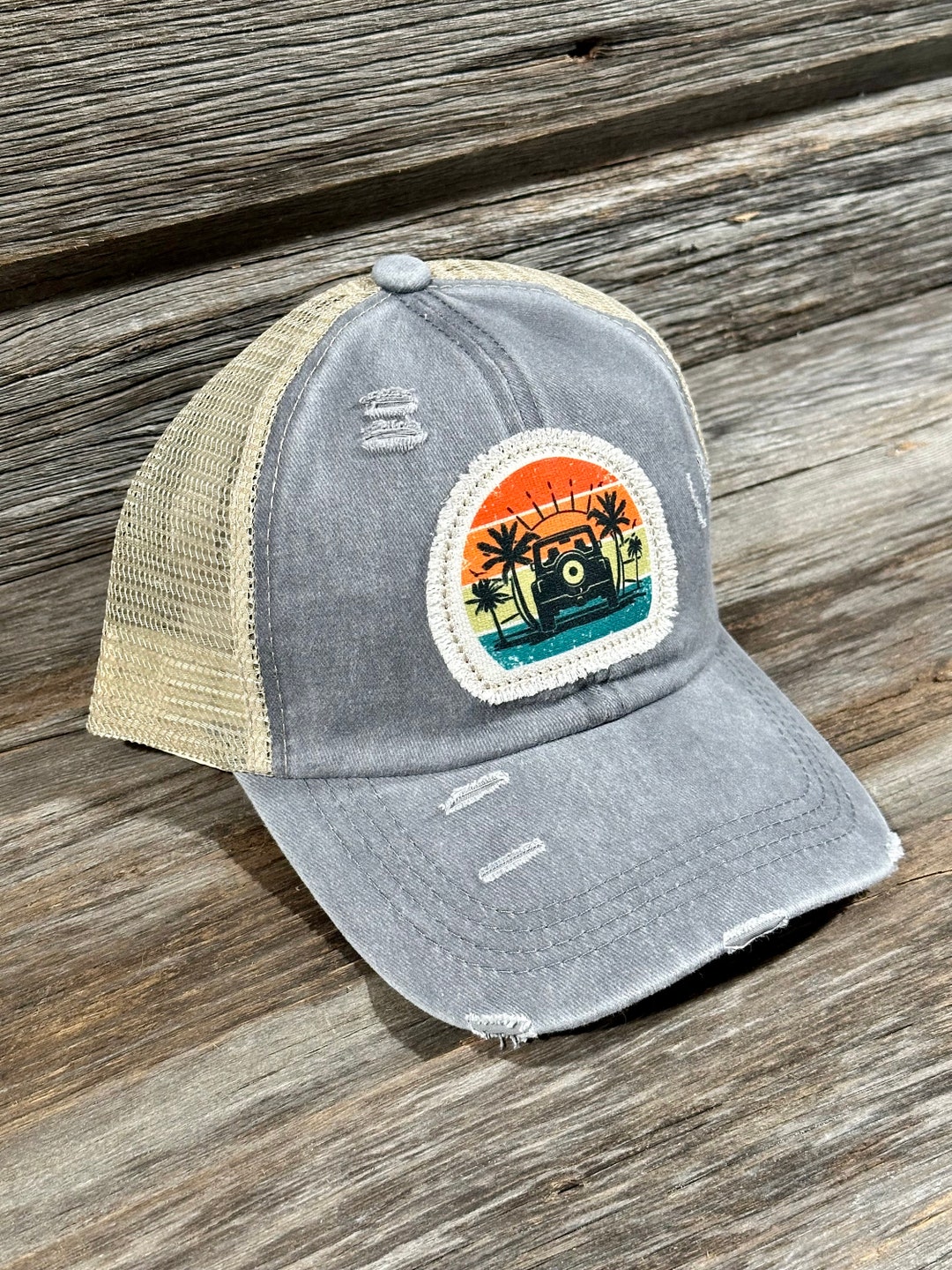 Sunset 4x4 Off-road Vehicle Crisscross Elastic Hat - Etsy