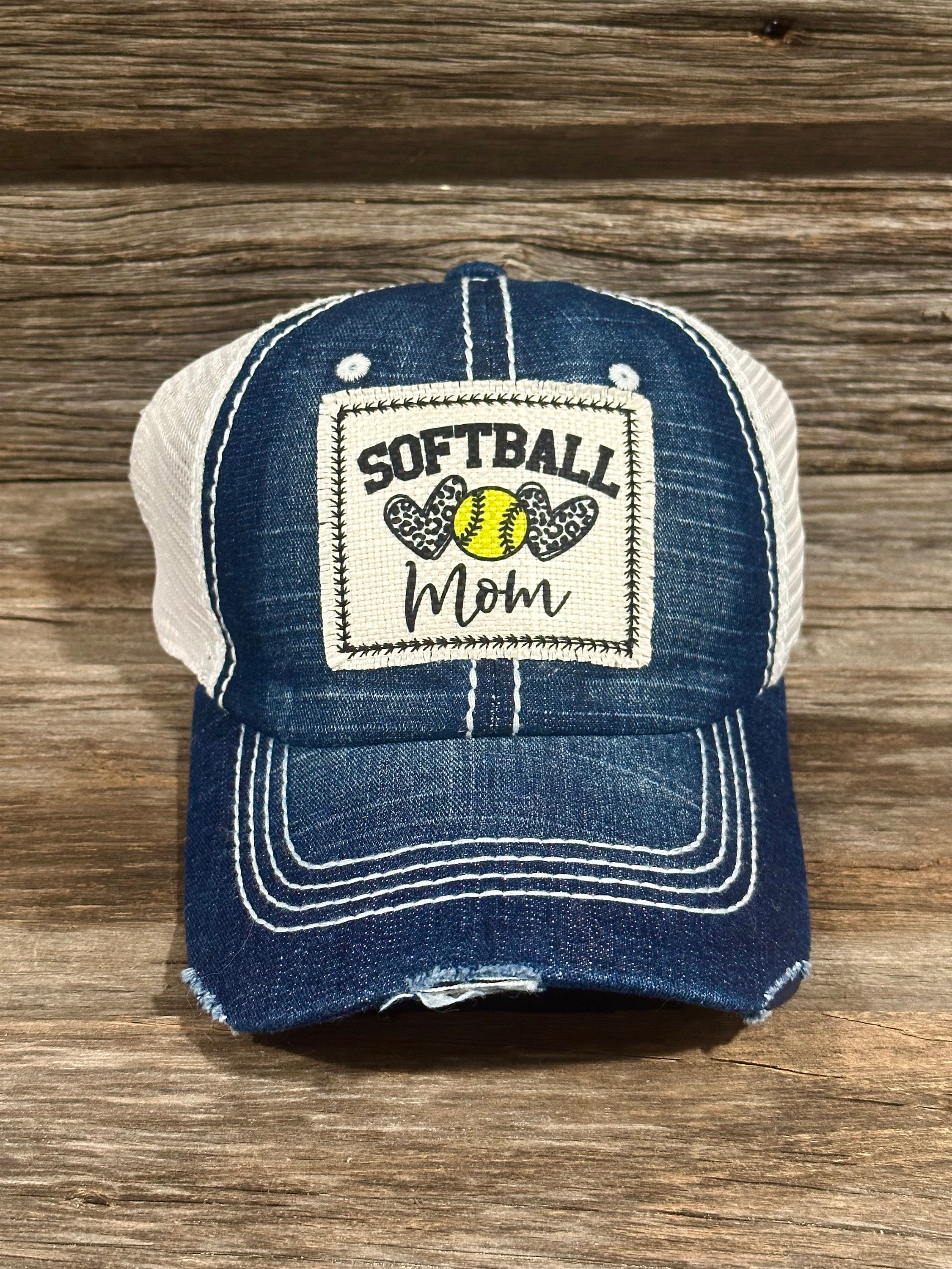 Softball Mom Womens Denim Hat - Etsy