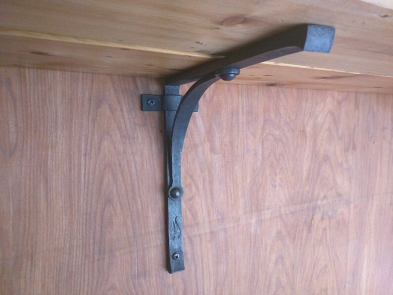 A Pair of Strong Forged Shelf Brackets Handmade Ironwork by - Etsy UK