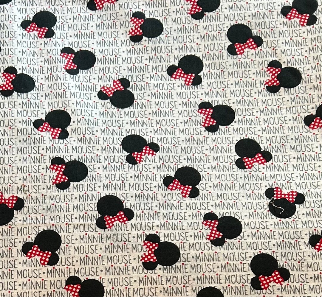 Minnie Mouse Fabric by the Yard 100% Cotton for Clothing, Crafts ...