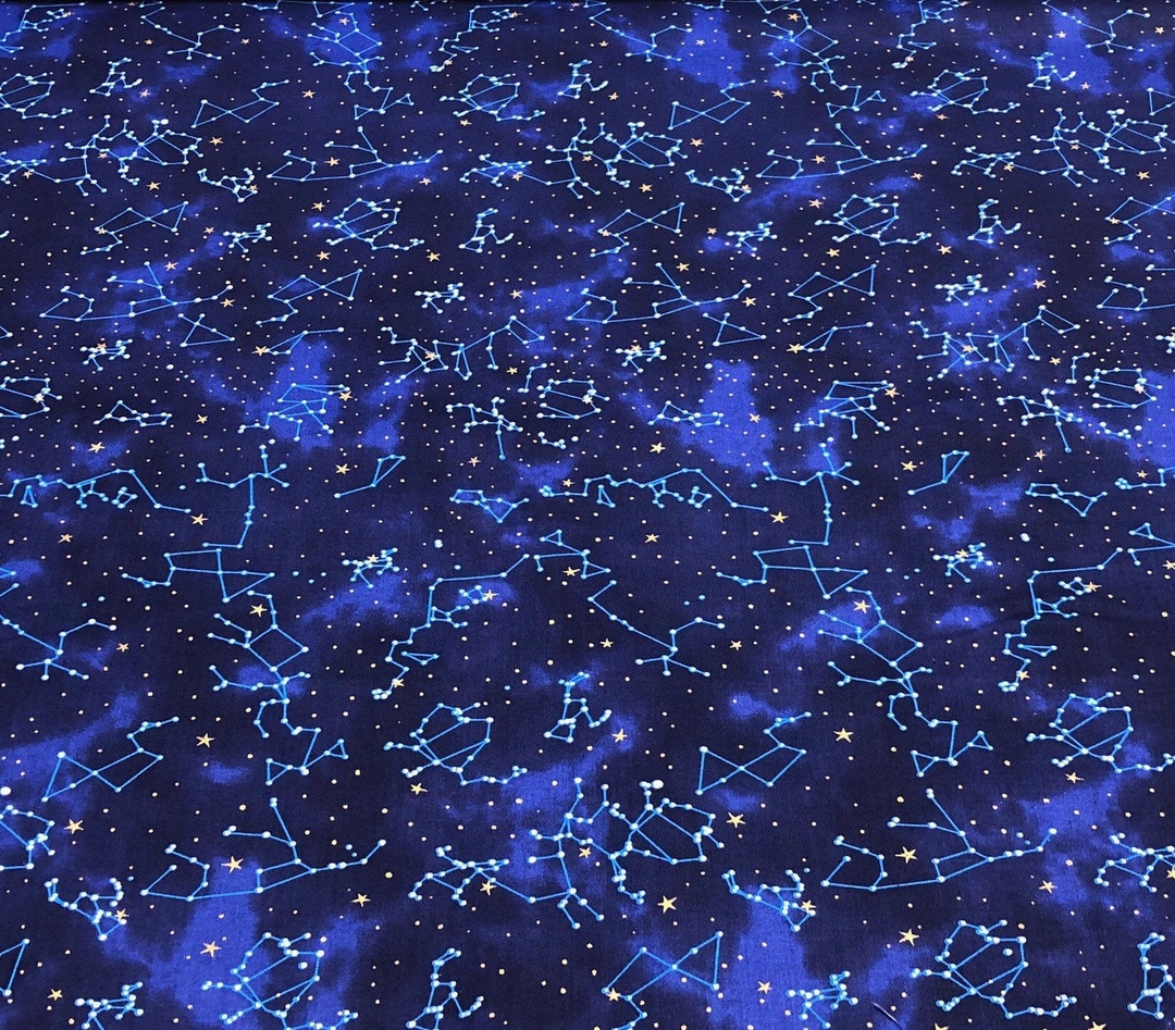 Constellations Fabric by the Yard 100% Cotton Quilting Crafts Solar ...