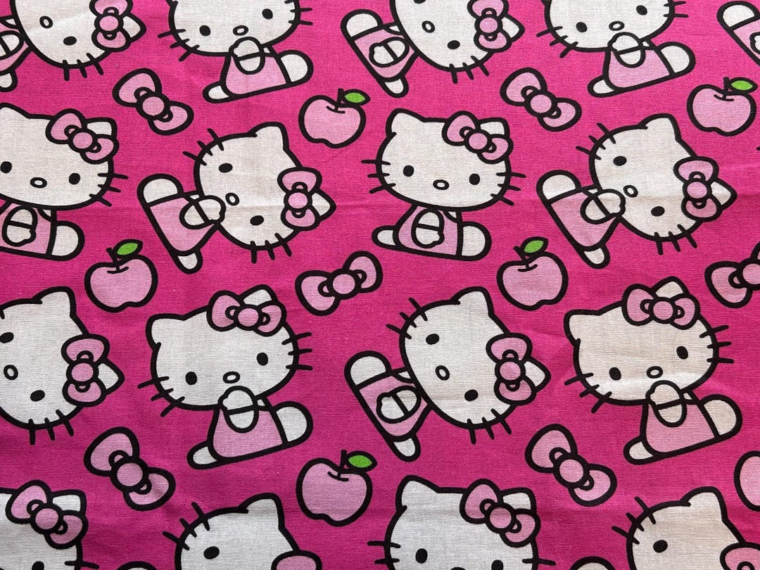 Hello Kitty Fabric Fat Quarters 100% Cotton for Clothing, Crafts ...