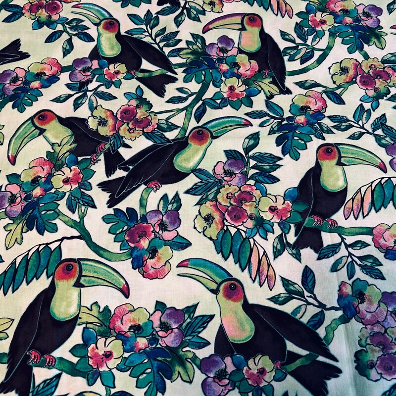 Toucan Fabric - Etsy