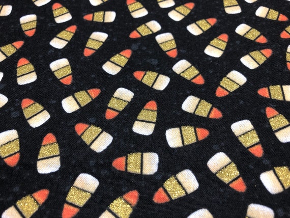 Candy Corn Fabric by the Yard 100% Cotton Clothing Craft | Etsy
